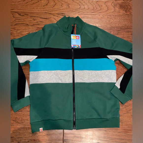 Lego | Sweaters | Nwt Lego X Target Green Mens Color Block Stripe Zipup ...